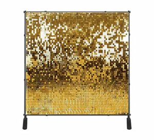 bannerbuzz shimmer panel backdrop, made of premium quality plastic (gold, 6' w x 8' h)