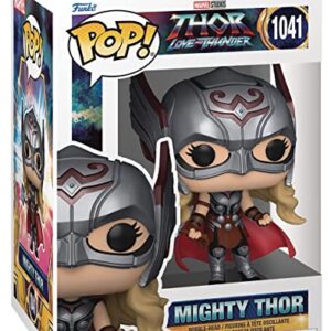 POP Thor: Love and Thunder - Mighty Thor [Jane Foster] Funko Vinyl Figure (Bundled with Compatible Box Protector Case), Multicolor, 3.75 inches