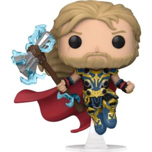 pop thor: love and thunder - thor funko vinyl figure (bundled with compatible box protector case), multicolor, 3.75 inches