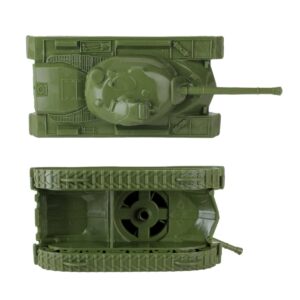 TimMee Toy Tanks for Plastic Army Men - OD Green WW2 3pc - Made in USA