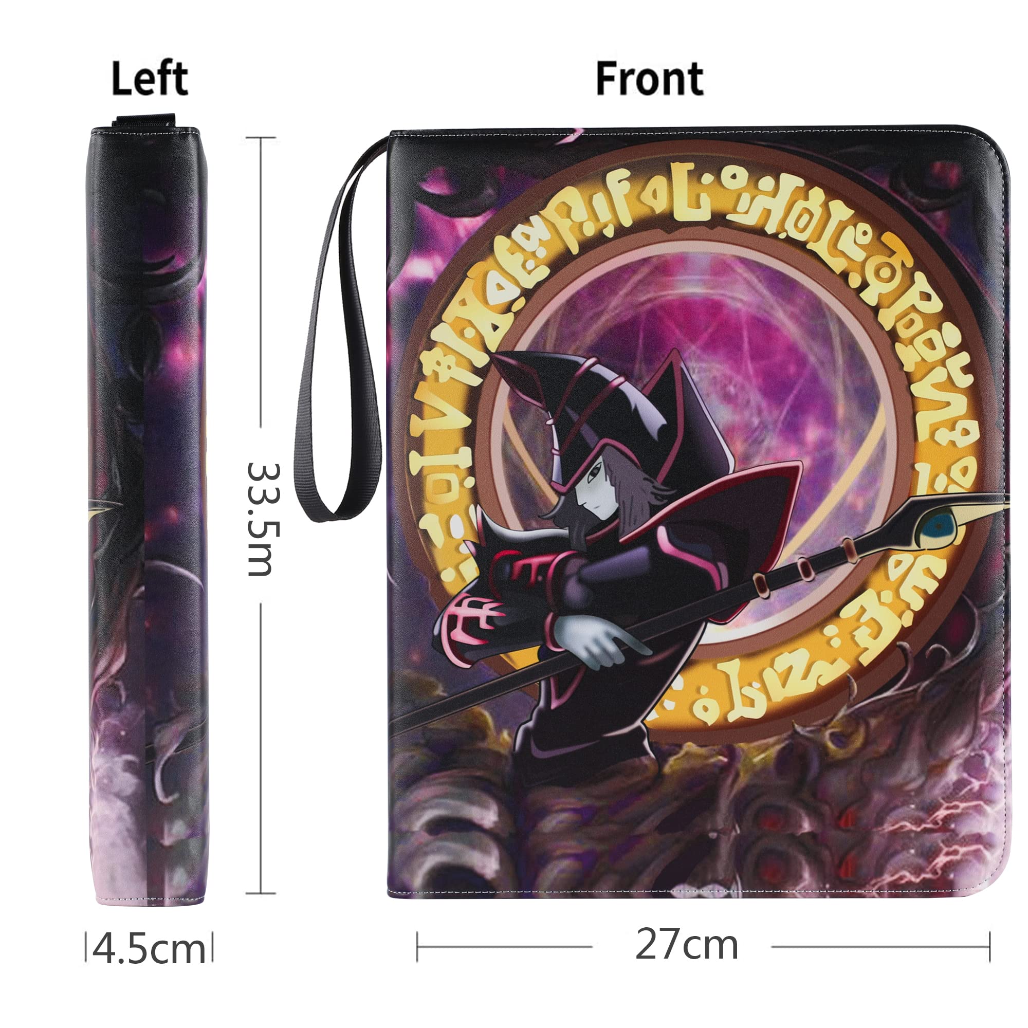 Card Binder for Yugioh Cards - 720 Pockets Trading Card Binder with 40 Removable Sleeves, 9 Pocket Card Holder Album Compatible with Yu-Gi-Oh Cards (DM）