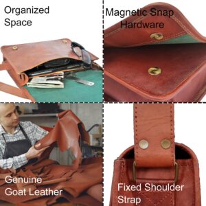 RUSTIC TOWN Retro Style Leather Satchel bag and Leather Antique Deckle Edge Paper Journal for Professional, and Artists