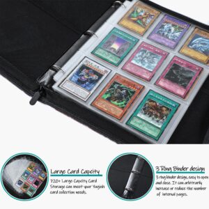 Card Binder for Yugioh Cards - 720 Pockets Trading Card Binder with 40 Removable Sleeves, 9 Pocket Card Holder Album Compatible with Yu-Gi-Oh Cards (DM）