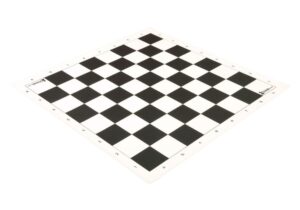 the house of staunton chess.com regulation vinyl tournament chess board - 2.25" squares (black & buff)