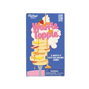 ridley's games: waffle topple | fun food balancing game for all ages | game for 2+ players with 15 minute playtime for ages 6+ | don't let the stack fall over!