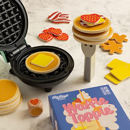 Ridley's Games: Waffle Topple | Fun Food Balancing Game for All Ages | Game for 2+ Players with 15 Minute Playtime for Ages 6+ | Don't let The Stack Fall Over!