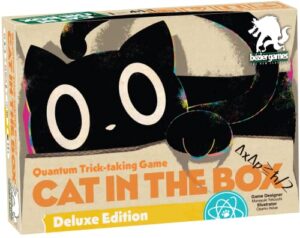 cat in the box deluxe edition board game - engaging trick taking game with a quantum twist for teens and adults - perfect for 2 to 4 players, 30 minute play time, ages 10+