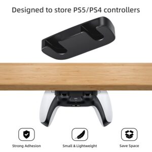 Mcbazel Under Desk Mount for PS5/PS4 Controller, Table Stand Holder Compatible with PlayStation 5/4 Controller - Black