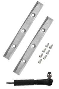 teak tuning gem edition board rails, metal alloy - set of 2 fingerboard rails with 7 screws - tool included - designed & made in the usa