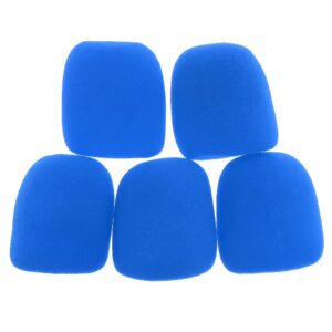 origlam 5pcs thick foam mic covers handheld microphone windscreen, washable pop filter microphone cover for ktv performance (blue)