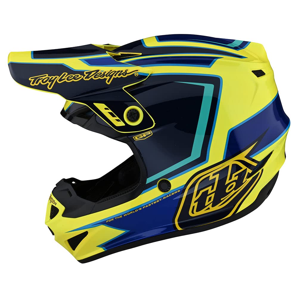 Troy Lee Designs GP Mono Youth Motocross Helmet- Full Face Offroad Motocross Motorcycle Dirt Bike ATV Powersports Dual Sport Racing Helmet - Boys Girls Kids (Yellow, LG)