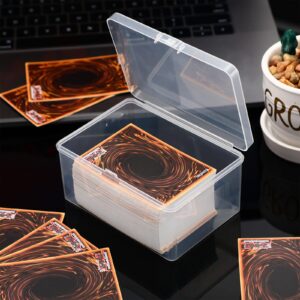 Vicenpal Playing Deck Card Storage Box Plastic Card Boxes Compatible with 100 Mtg Holder Storage Case 4.3 x 2.95 x 2.2 Inches Organizer Snap Closed for Trading Card Games Card Collector