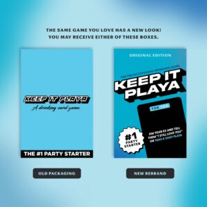 Keep it Playa Party Drinking Card Game for Adults, 100 Entertaining Cards, Perfect for Girls Night and Game Night