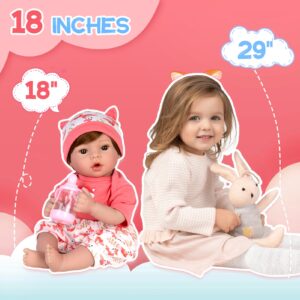 Aori Lifelike Reborn Baby Doll- 18 inch Realistic Newborn Baby Dolls, Real Life Baby Girl Dolls