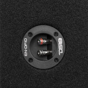 DS18 EN-DF10 10" Shallow Thin Subwoofer Enclosure Down-Firing Compact Sealed Design for Car Trucks 600 Watts Black