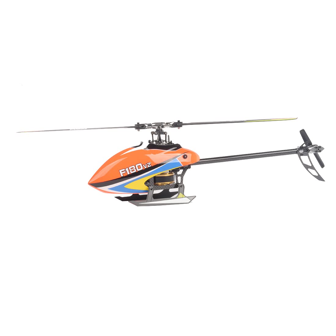 ZOSTER Electric RC Helicopter Model YUXIANG F180V2 2.4G 6CH 3D 6-Axis Dual Brushless Motors RTF Version Aileronless Aerobatic Helicopter Model for Kids Adult, Orange, 40 x 10 x 9 cm