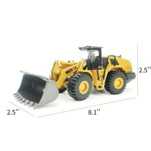 DDLONGDD Bulldozer Toys for Boys Heavy-Duty Metal Loader Vehicle Sand/Beach Toy with Functional Arm and Bucket,Realistic Perfect for Sandbox Indoor/Outdoor Play Sturdy Construction Model