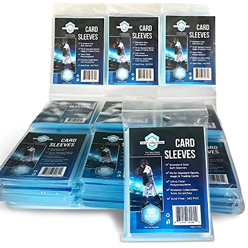 Baseball Card Sleeves Penny Sleeves - 3000 Count - Trading Card Sleeve for Sports & Card Games - Use as Baseball Card Protectors, Penny Sleeves for Trading Cards, & Trading Card Sleeves