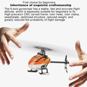 ZOSTER Electric RC Helicopter Model YUXIANG F180V2 2.4G 6CH 3D 6-Axis Dual Brushless Motors RTF Version Aileronless Aerobatic Helicopter Model for Kids Adult, Orange, 40 x 10 x 9 cm