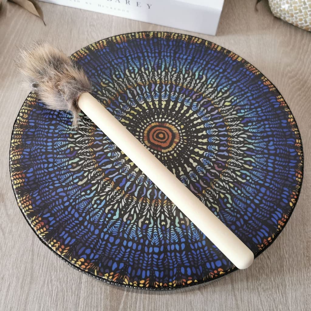 Festival Drum Decoration Percussion Musical Instrument Drum Tree of Life Drum Owl Mosaic Celtic Bird Drum Elf Deer Drum Beauty Drum (Mosaic Drum)