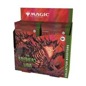 magic the gathering the brothers war collector booster box | 12 packs (180 magic cards)