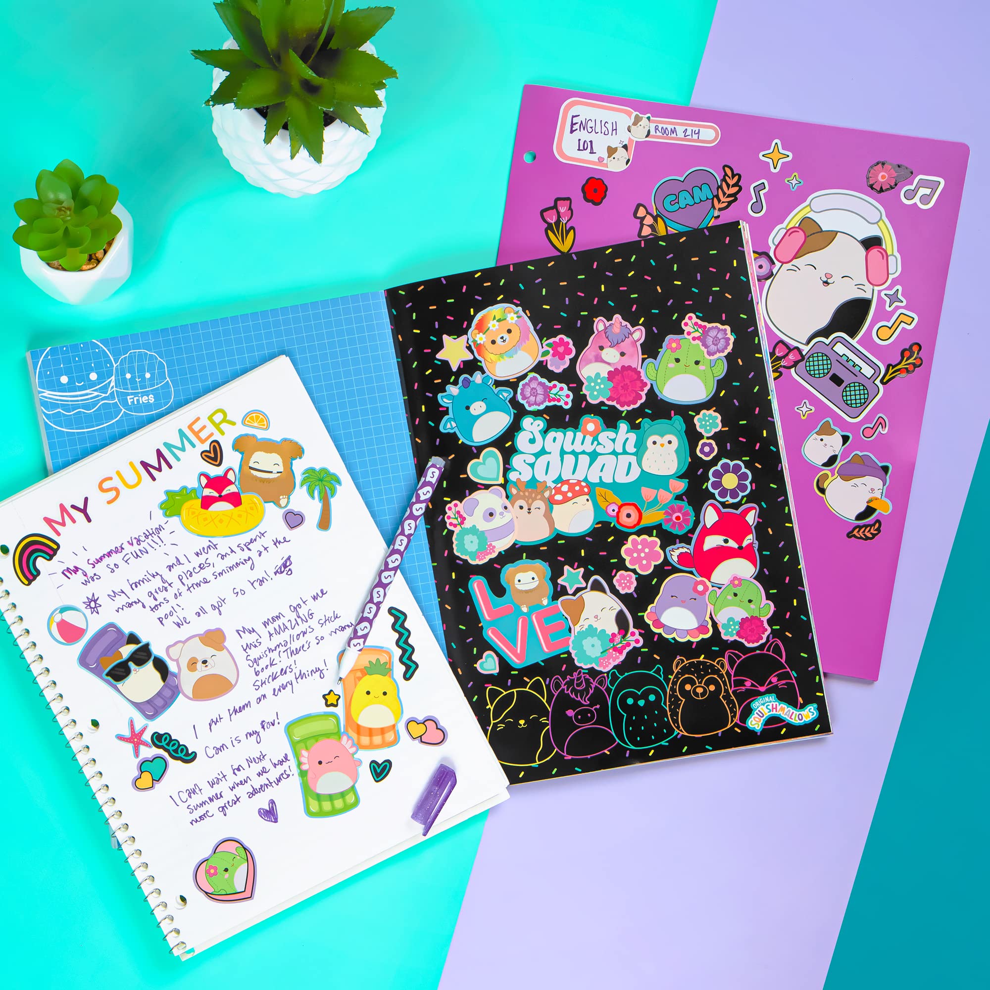 Fashion Angels Squishmallows Sticker Book - Includes 2000+ Squishmallows Stickers & 10 Sticker Collector Pages - Join The Squish Squad - Accessorize Notebooks, Journals - Ages 6 & Up, Multicolor