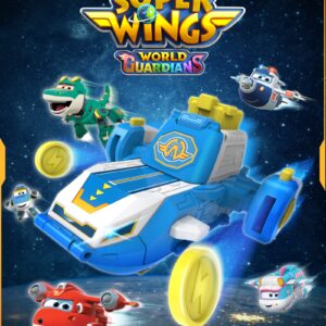 Super Wings Mini World Aircraft Playset, Includes 2" Transform-a-Bot Jett and Gold Coins & Parcels, Preschool Educational Learning Toys for Age 3+, Birthday Gifts for Kids