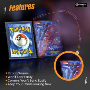 Glorific Mart 500 Penny Card Sleeves - Card Protector Sleeves, Exact fit Clear Card Sleeves for Pokémon and MTG, Soft Card Protectors for Trading Cards, Game Cards and Sports Cards - 2-5/8 x 3-5/8''