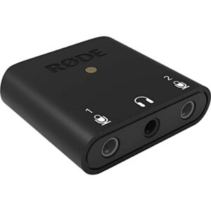 rode sc6-l mobile interview kit, includes 2x smartlav+ lavalier microphone for smartphones, dual trrs input and headphone output with ai-micro ultra-compact dual-channel usb type-c audio interface