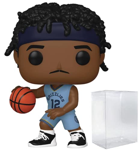 POP NBA: Grizzlies - Ja Morant (Alternate Uniform) Funko Vinyl Figure (Bundled with Compatible Box Protector Case), Multicolor, 3.75 inches