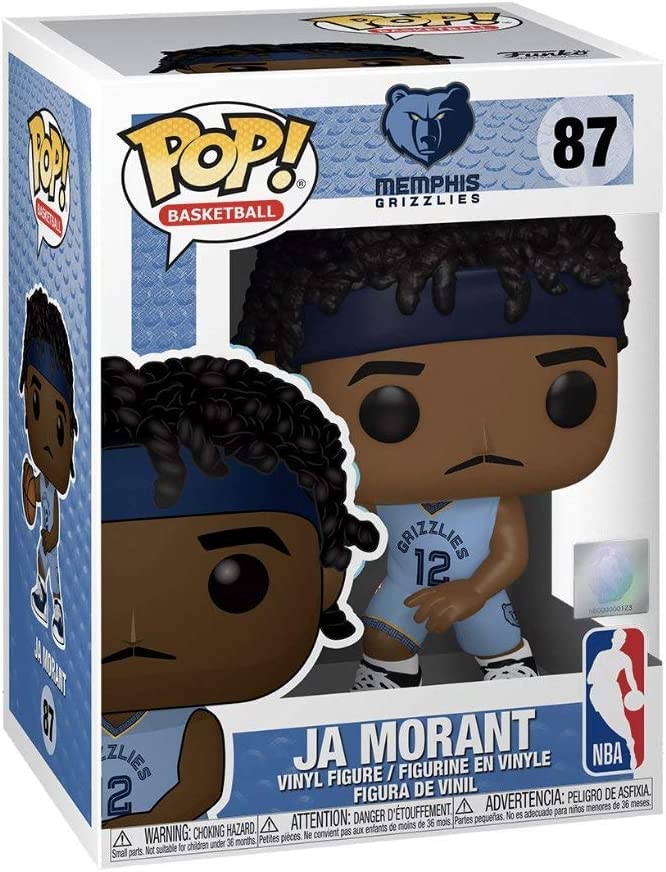 POP NBA: Grizzlies - Ja Morant (Alternate Uniform) Funko Vinyl Figure (Bundled with Compatible Box Protector Case), Multicolor, 3.75 inches