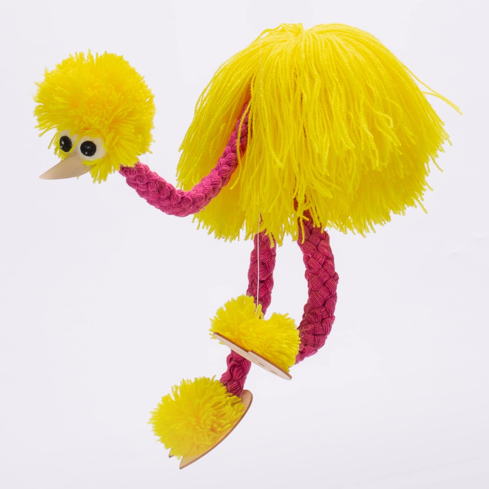 String Puppets,Ostrich Marionettes String Puppets,Bird Puppet with Strings Walking Puppet On Strings Stuffed Plush Parent-Child Interactive Puppets Educational Toys Dolls for Children Kids