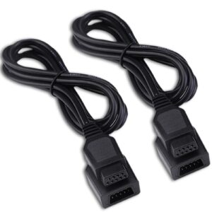 jofong 9 pin controller extension cable for classic retro game consoles av 620, hd 621, hd 821 plug and play wired video game controller gamepad extension cable 5.8ft 2 pack (cable-new-abc)