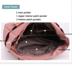 Small Nylon Cross Body Bag Purses for Women Tote Satchel Waterproof Crossbody Handbag Cute Purple Purse with Zipper Pocket Travel Messenger Women's Over the Shoulder Bag Ladies Casual Hand Bags Trendy