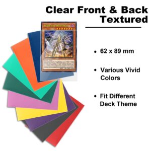 Clear Yu-gi-oh Card Sleeve 200 Pack, Japanese Small Card Sleeves Photocard Sleeves 62x89mm, Back Textured Perfect Shuffling, Protect Your Japanese Sized Trading Cards Kpop Photocard Never Tear