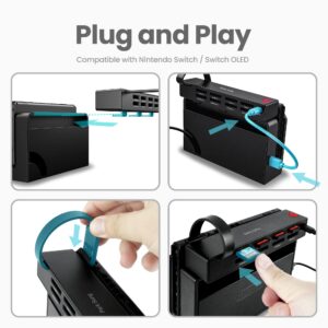 Park Sung Switch Game Switcher, Switch Game Card Reader, 8-in-1 Game Cards Holder, Quick Switching Adapters for Switch/Switch OLED (4 for Game+4 for Storage)