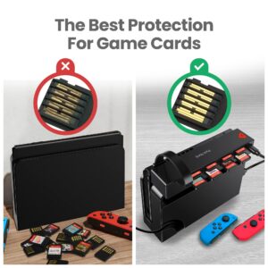 Park Sung Switch Game Switcher, Switch Game Card Reader, 8-in-1 Game Cards Holder, Quick Switching Adapters for Switch/Switch OLED (4 for Game+4 for Storage)