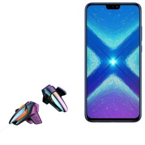 boxwave gaming gear compatible with honor 8x max (gaming gear touchscreen quicktrigger, trigger buttons quick gaming mobile fps for honor 8x max - jet black