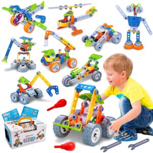 10 in 1 stem toys for 4 5 6 7 8+ year old boy girl birthday gifts building toys for kids ages 4-8 5-7 6-8 educational stem activities for boys 4-6 4-7 construction creative games christmas idea gift