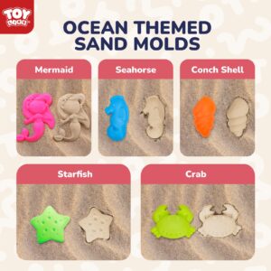 TOY Life Beach Toys, Sand Toys, Sandbox Toys, Beach Toys for Toddlers 1-3, Beach Toys for Kids Ages 4-8, Sand Bucket, Baby Beach Toys, Sand Castle Building Kit, Beach Bucket, Summer Toys