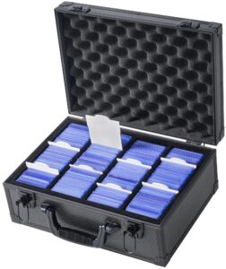 d dacckit toploaders storage box - hard case for 3" x 4" 35pt rigid card holders for trading cards & sports cards (fits top loaders and magnetic card holders)