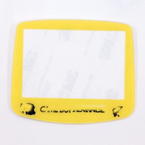 glass screen lens case cover protector for nintendo gameboy advance gba system replacement (yellow)