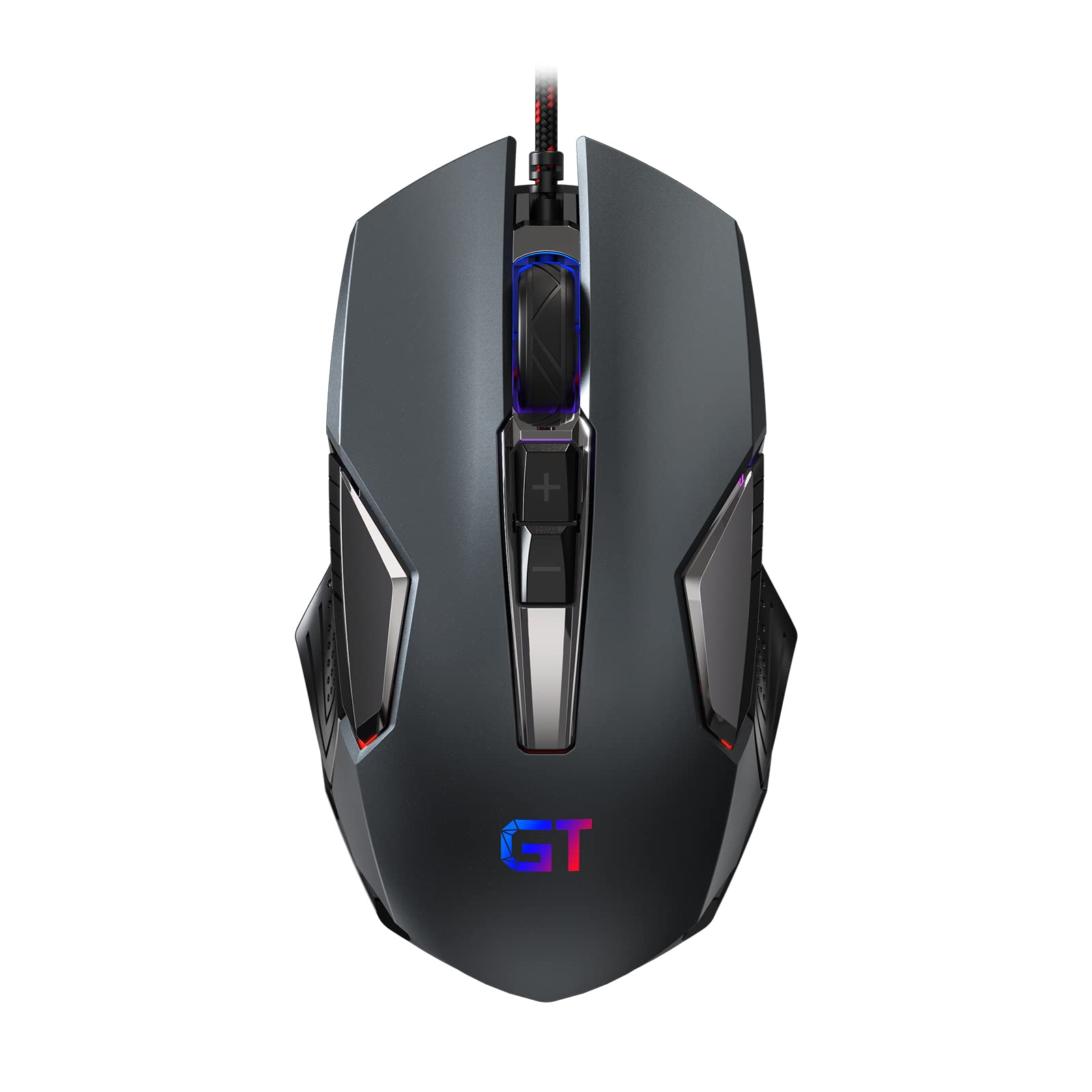 RaceGT Gaming Mouse Wired RGB PC Gaming Mice, 4 Color Backlight, Ergonomic Optical Computer Wired Mouse with Fire Button for Desktop PC Laptop Gamer & Work