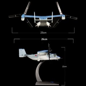 HZDJS V 22 Osprey Model Military Helicopter Tilt-Rotor Transport Helicopter Amphibious Attack Fighter Aircraft Model Toy Ornaments Foldable,1:72 Military Airplane