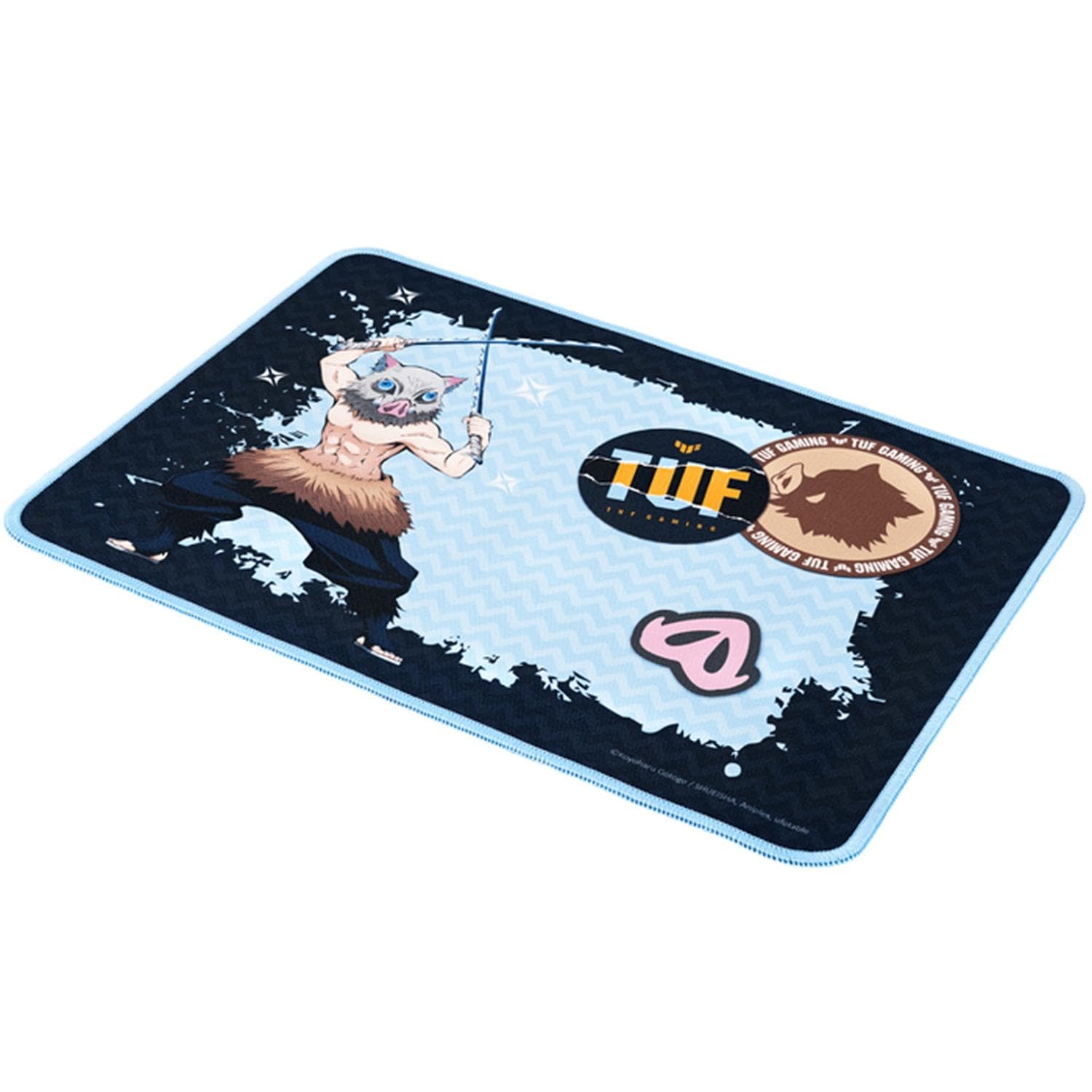 ASUS TUF Gaming P1 Portable Gaming Mouse pad (Nano-Coated, Water-Resistant Surface, Durable Anti-fray Stitching, and Non-Slip Rubber Base), Demon Slayer, INOSUKE