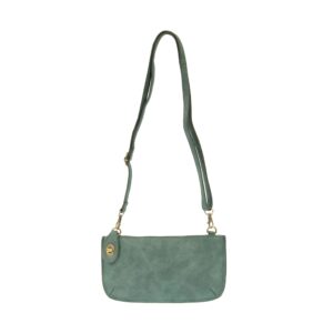 Teal Lux Crossbody Wristlet Clutch