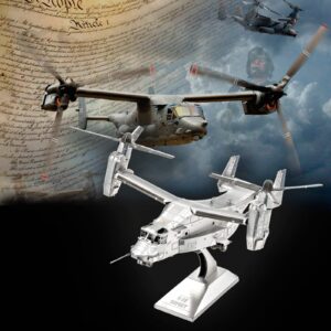 HZDJS V 22 Osprey Model Military Helicopter Tilt-Rotor Transport Helicopter Amphibious Attack Fighter Aircraft Model Toy Ornaments Foldable,1:72 Military Airplane