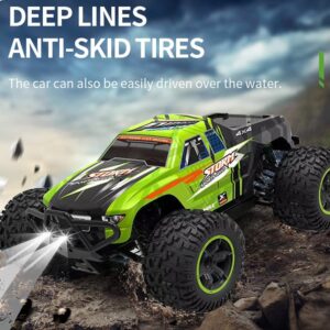 QIYHBVR Remote Control Car for Boys,1:10 Scale Fast RC Cars All Terrain,High Speed 55km/h Rock Crawler RC Truck 4x4 Off Road Vehicle 2.4 GHz Control Birthday Xmas Gift for Kids Adults