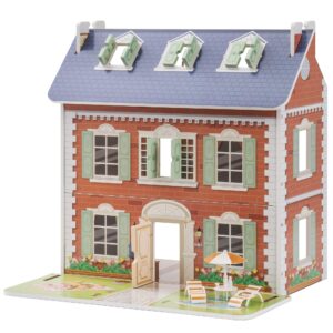 ROBUD Wooden Dollhouse for Kids Girls, Pretend Play Toy Gift for 3 4 5 6 Years Old Girls Boys