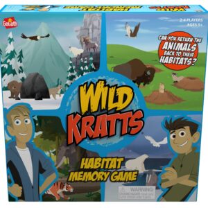 Goliath Wild Kratts Habitat Memory Game - Classic Memory Gameplay with Creative Storytelling - Learn Animal Facts While You Play, Ages 5 and Up, 2-4 Players